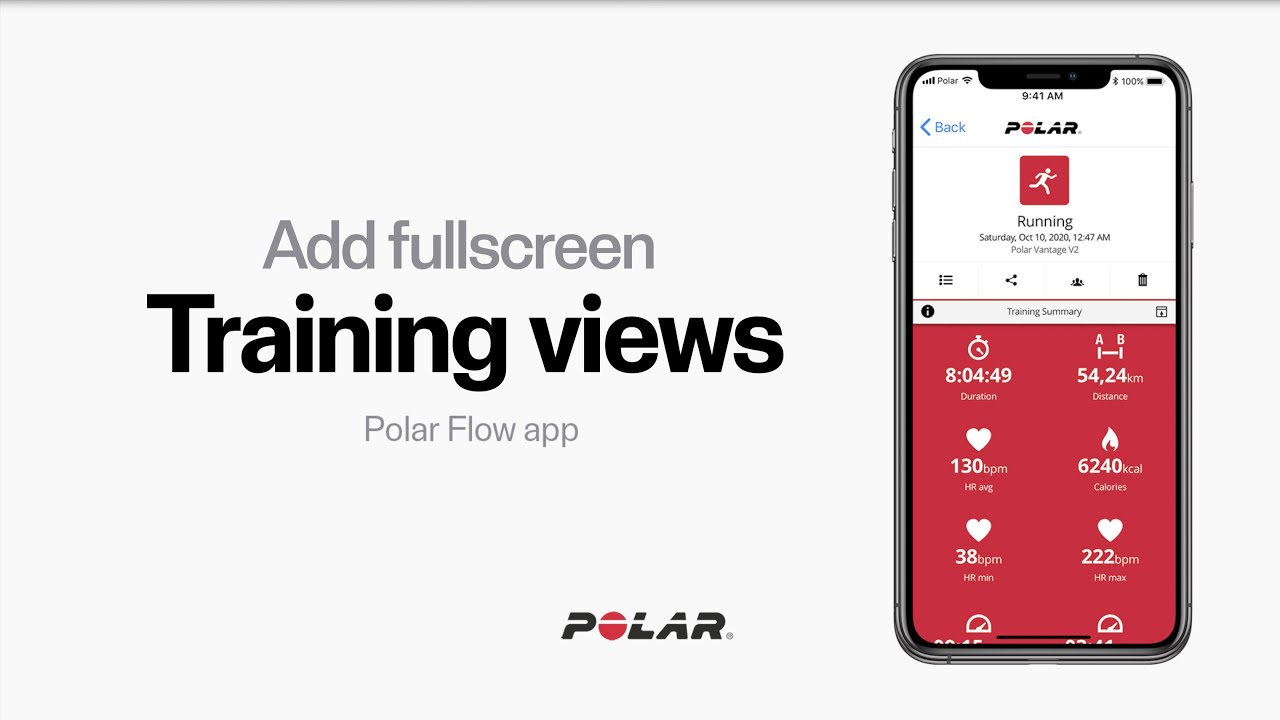 Polar Flow app | Add fullscreen training views - YouTube