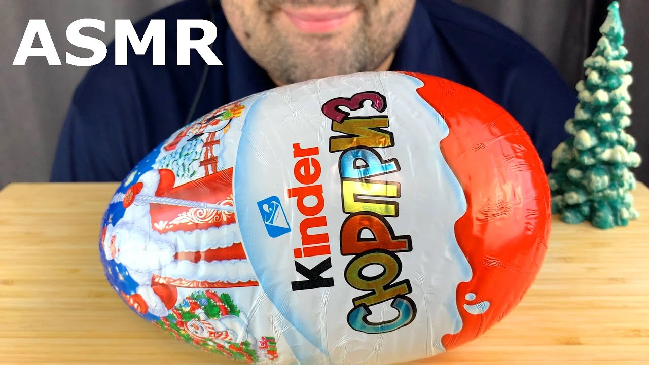 ASMR KINDER SURPRISE CHOCOLATE EGG MUKBANG 먹방 (EATING SOUNDS) - YouTube