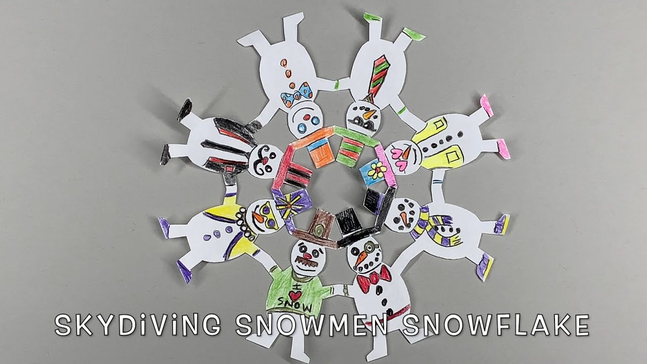 How to Create a Skydiving Snowmen Snowflake - YouTube