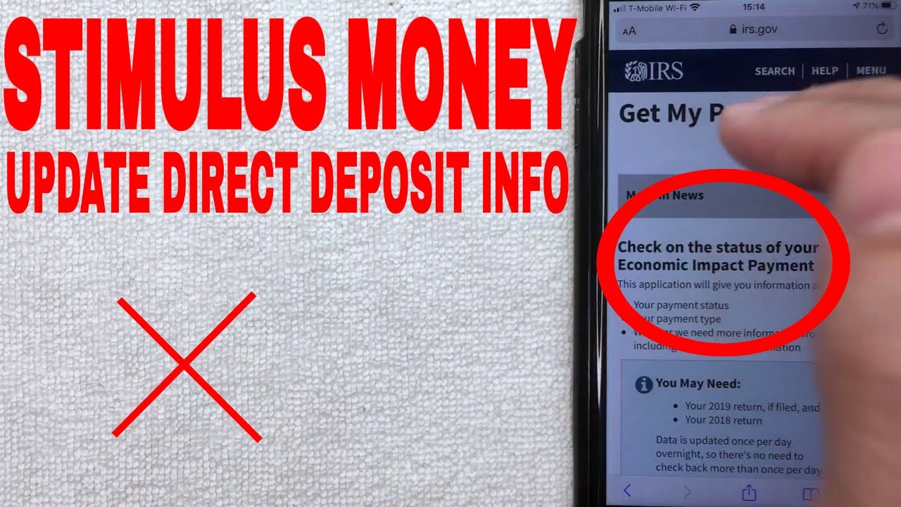 How To Update Direct Deposit Information For IRS Coronavirus Stimulus ...