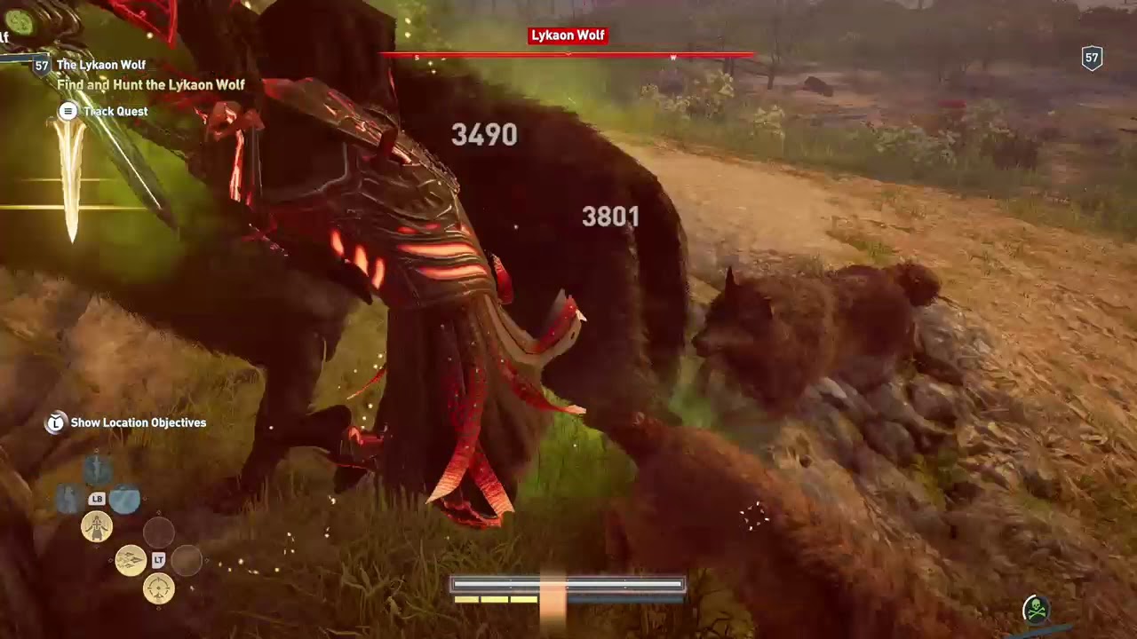 Assassins Creed Odyssey Lykaon Wolf (Nightmare Mode). - YouTube