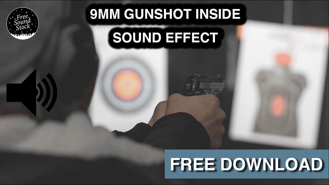 9mm Gunshot Sound Effect (Inside Shooting Range) - YouTube