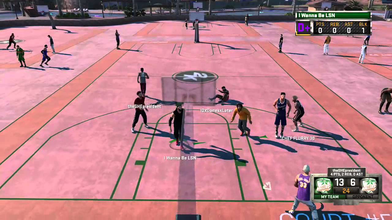 Beast blocks NBA 2k 16 My Park - YouTube