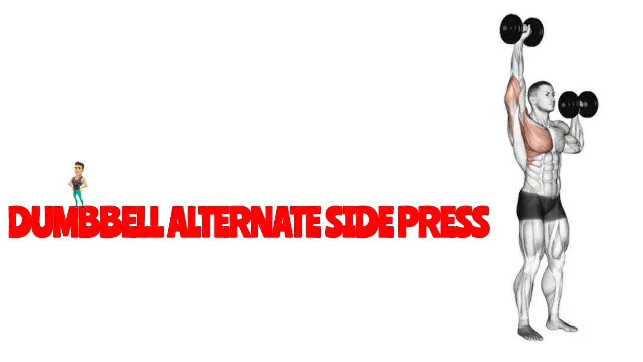 DUMBBELL ALTERNATE SIDE PRESS - YouTube
