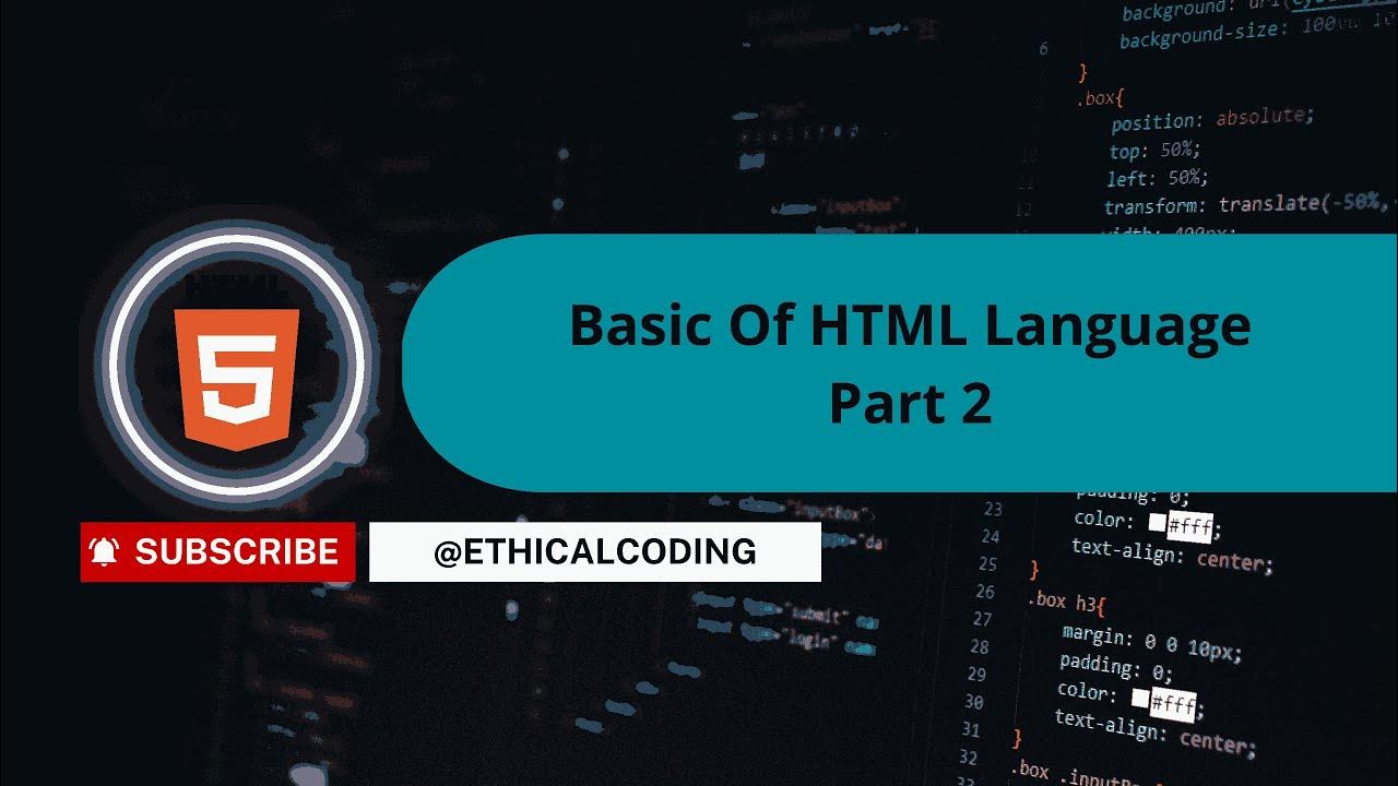 HTML LANGUAGE TAGS PART 2 | HTML KESE LIKHE | TAGS KESE LIKHE | BASIC ...