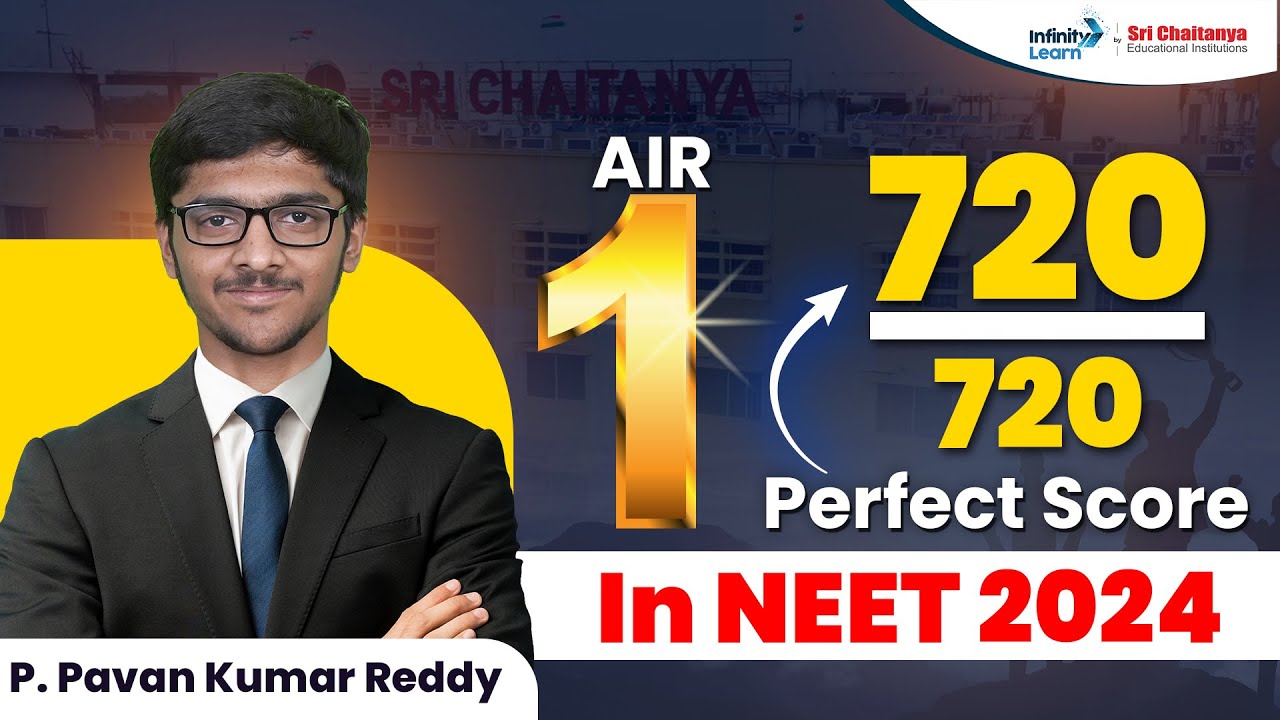 AIR1 in NEET 2024 || Pawan Kumar Reddy about Sri Chaitanya || # ...
