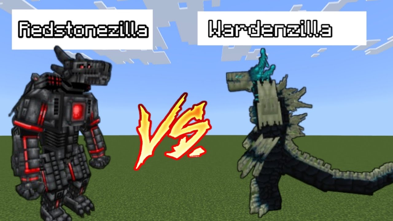 Redstonezilla vs Wardenzilla In Minecraft - Minecraft mob battle - YouTube
