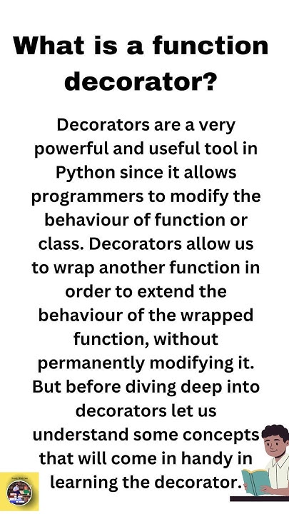 What is function decorator #python #swmstudywith me - YouTube