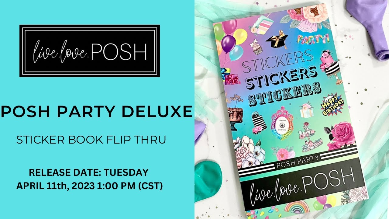 POSH PARTY DELUXE STICKER BOOK - YouTube