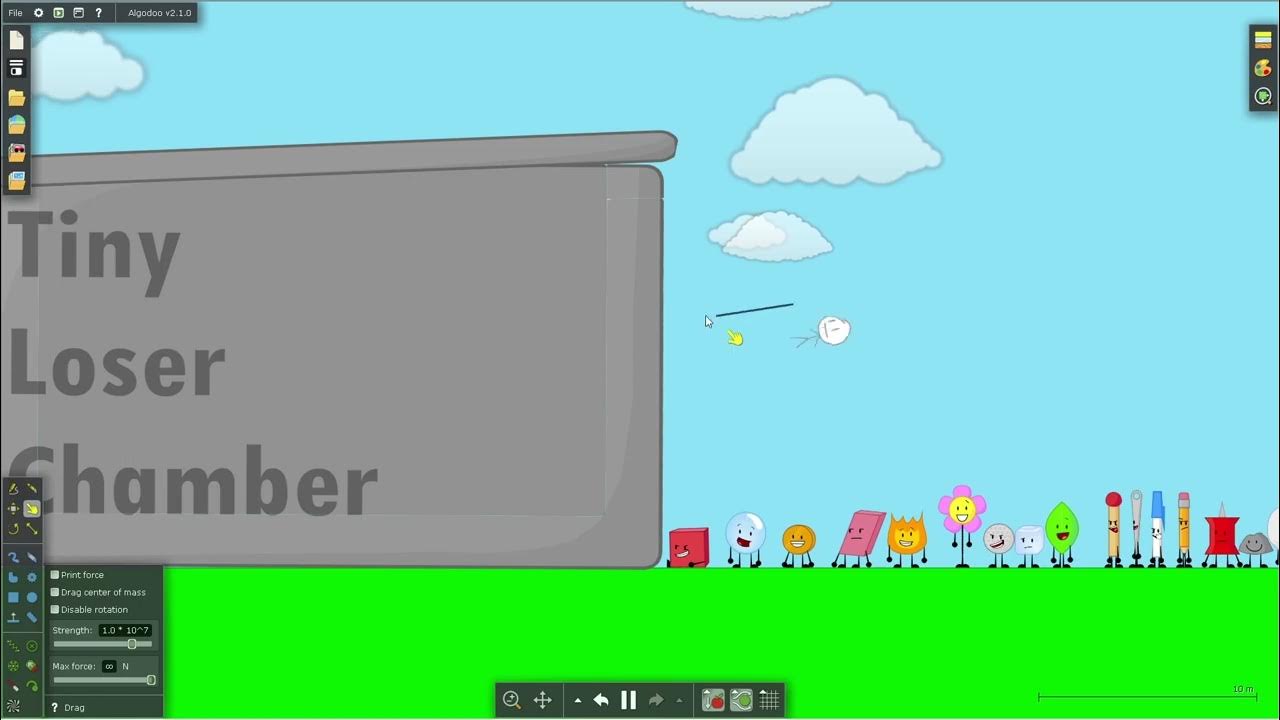 bfdi in algodoo 2 - YouTube