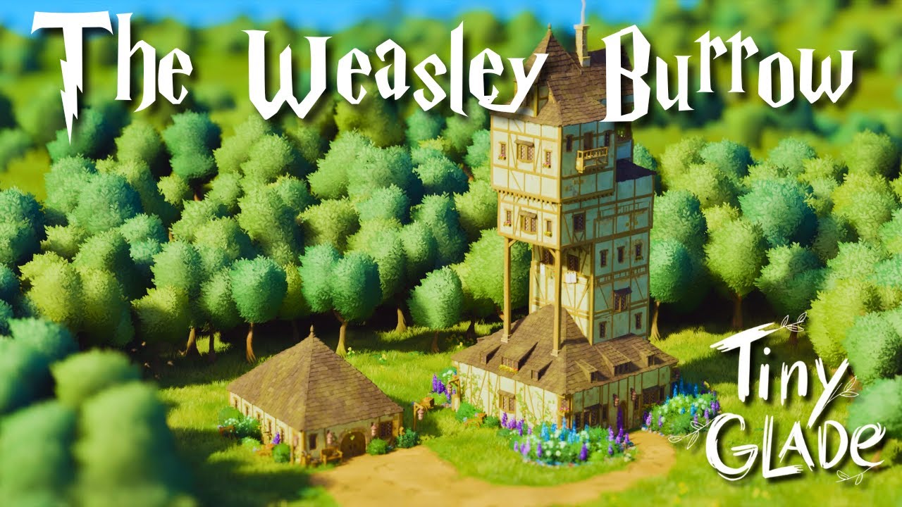 Building The Weasley Burrow | Tiny Glade - YouTube