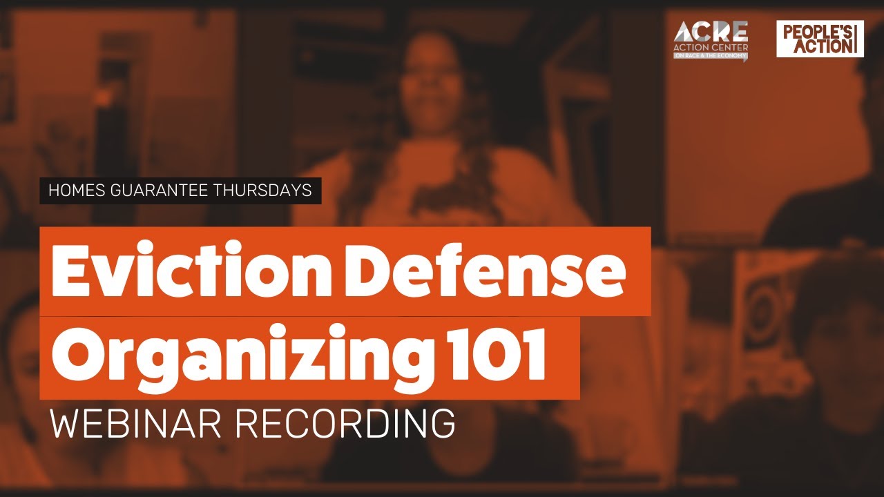 Eviction Defense Organizing 101 - YouTube