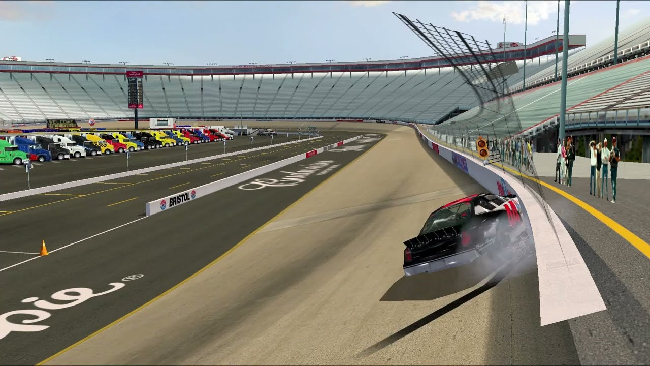 NR2003 2002 Mike Harmon Crash @ Bristol Reenactment - YouTube