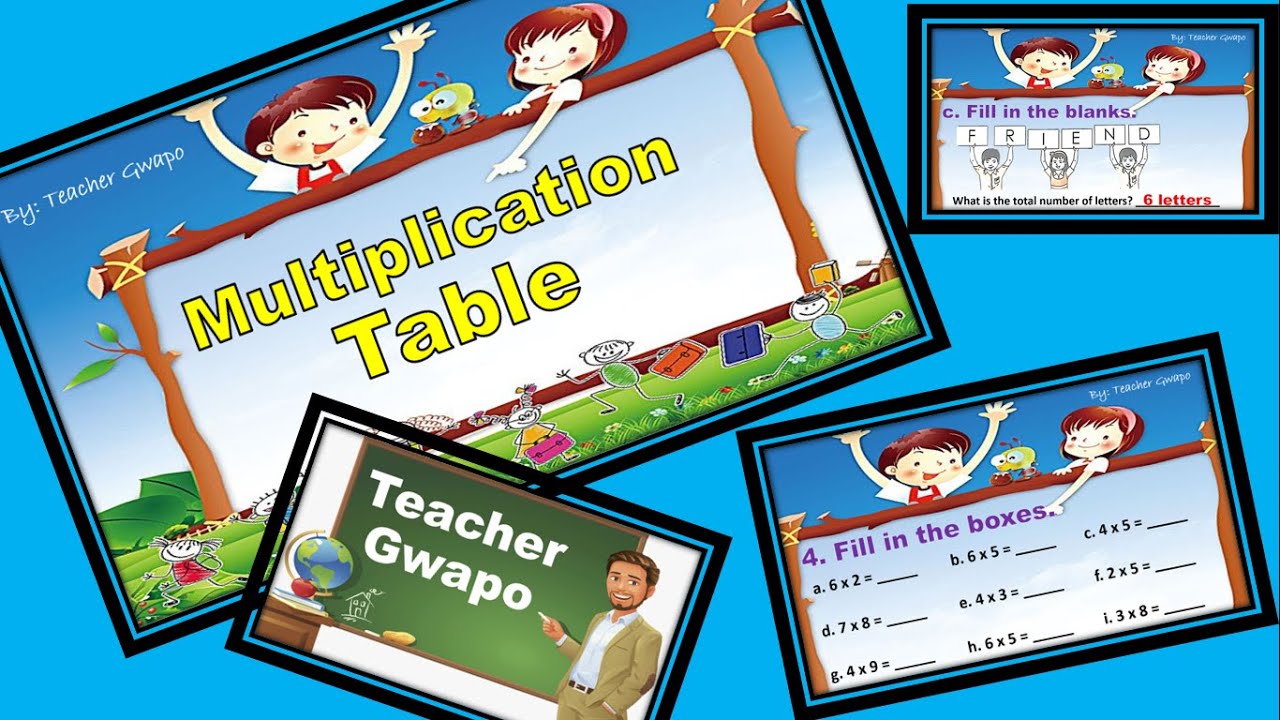 Multiplication Tables for Grade-2 by Teacher Gwapo - YouTube