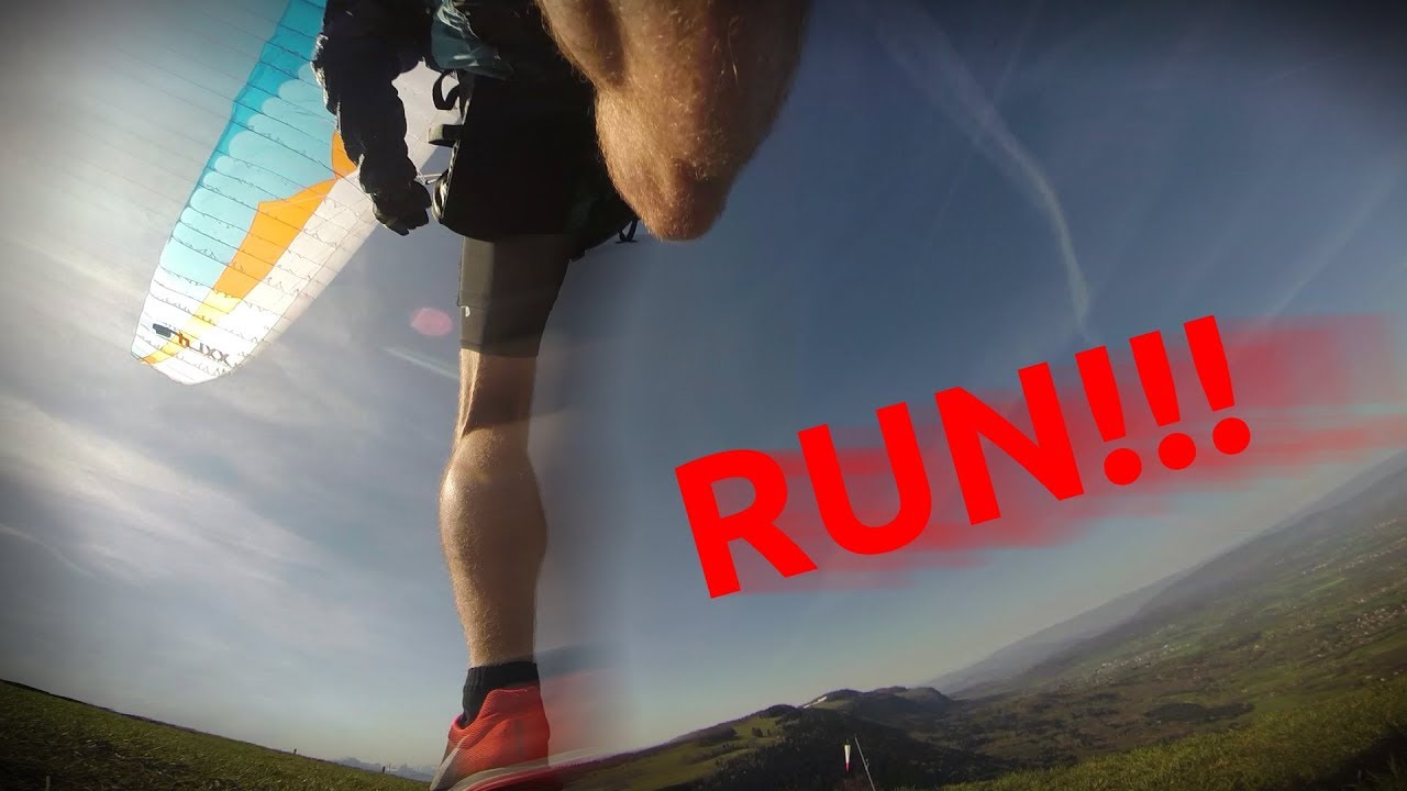 RUN & FLY - Gleitschirm extrem leicht - YouTube