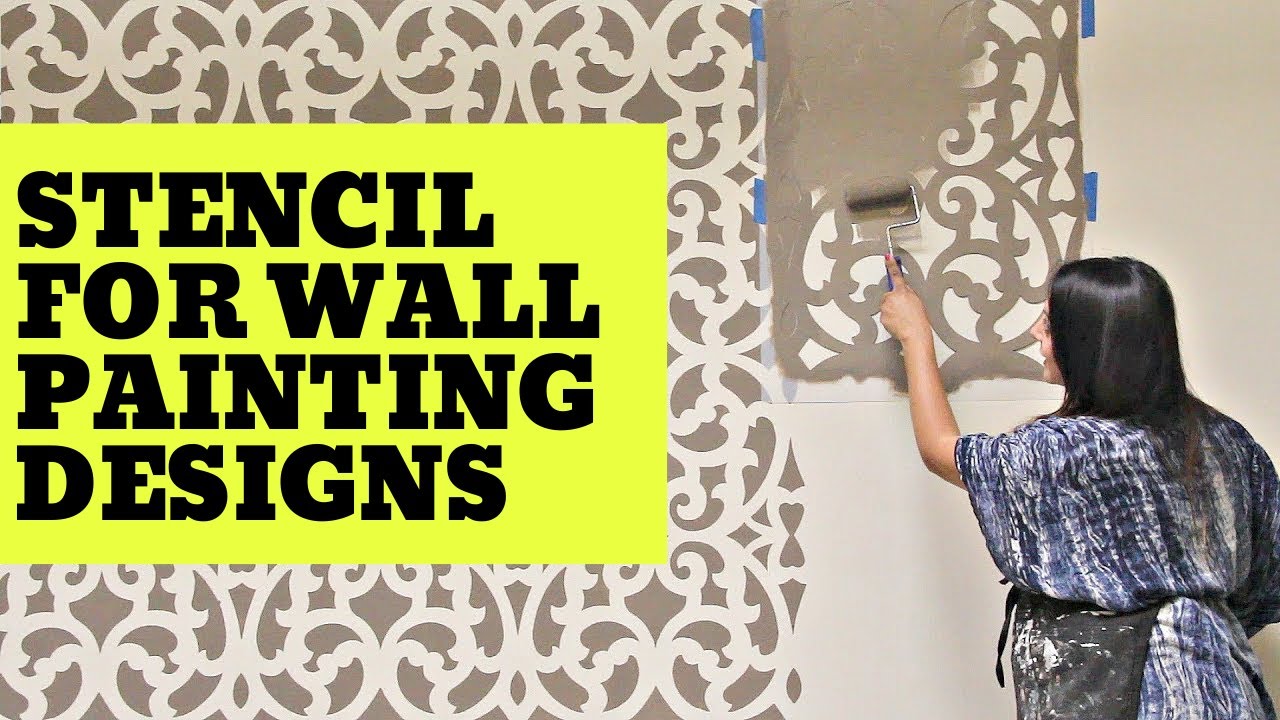 Unboxing of DIY Wall stencil design seet for painting || stencil for ...
