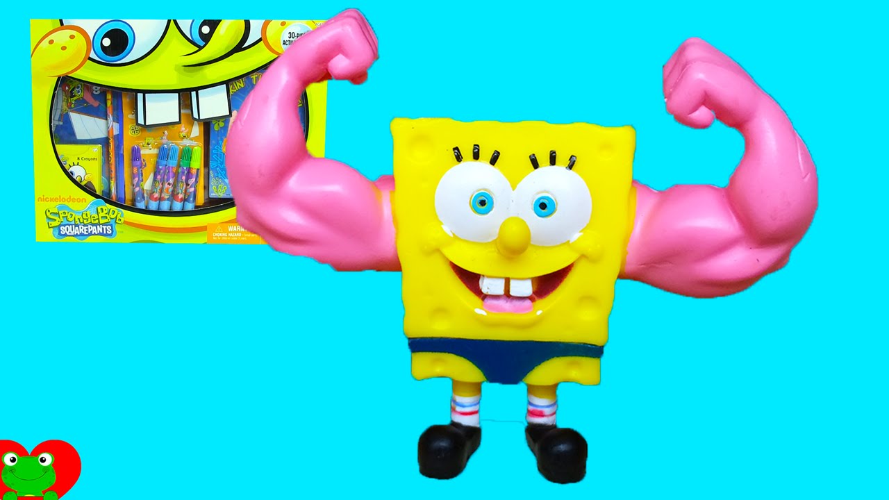 SpongeBob Collectible Figures Sponge Bob Stationary Surprises - YouTube
