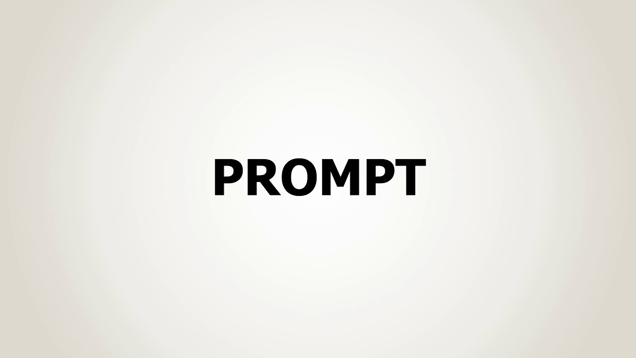 How to Pronounce Prompt - YouTube