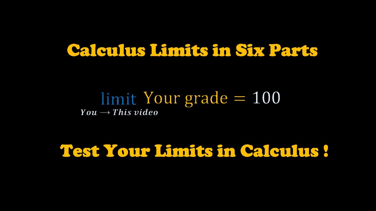Find your Inner Limit: Calculus finite limits in six parts. - YouTube