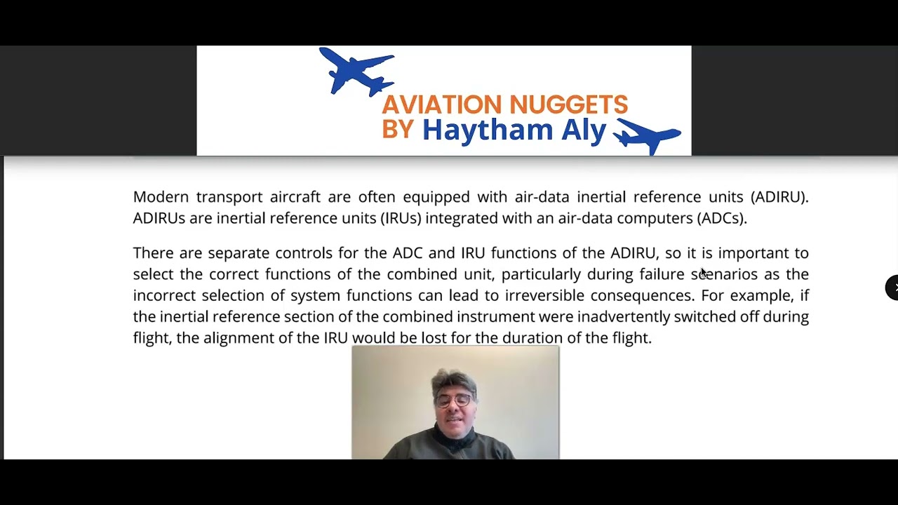 ADIRU air data & inertial reference Explained by @AviationTheory ...