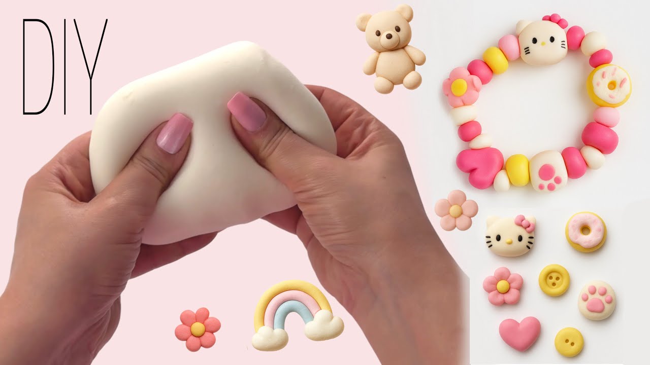DIY Easy Cold Porcelain Clay | Best Recipe 🌸 No Baking , No Cracks ...