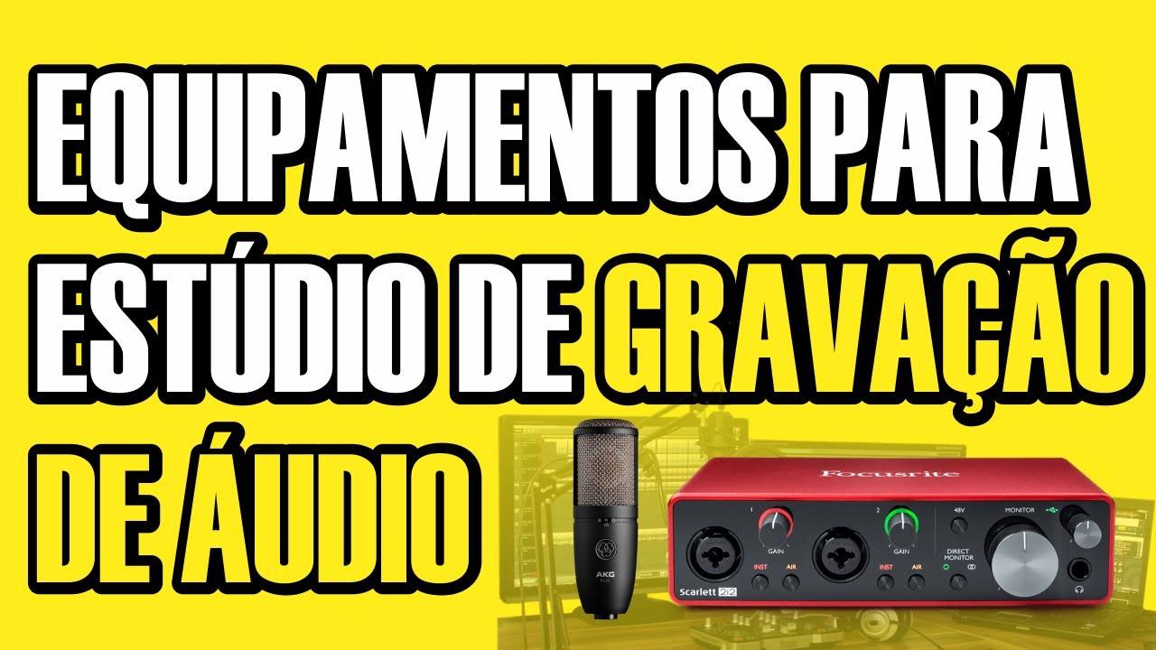 Equipamentos para montar estudio de gravação de áudio para locutor COMO ...