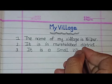 My village essay | Essay on my village || My village paragraph | My ...