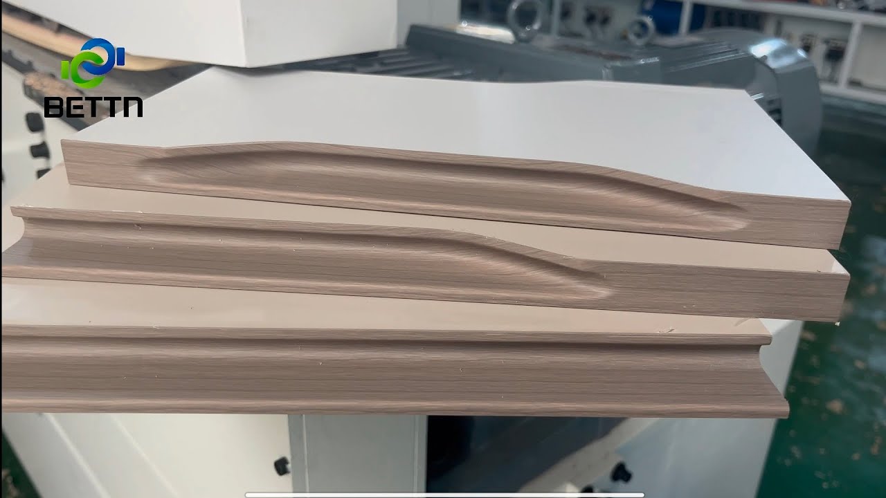 J C 45° L shape soft forming edge banding machine BETTN - YouTube