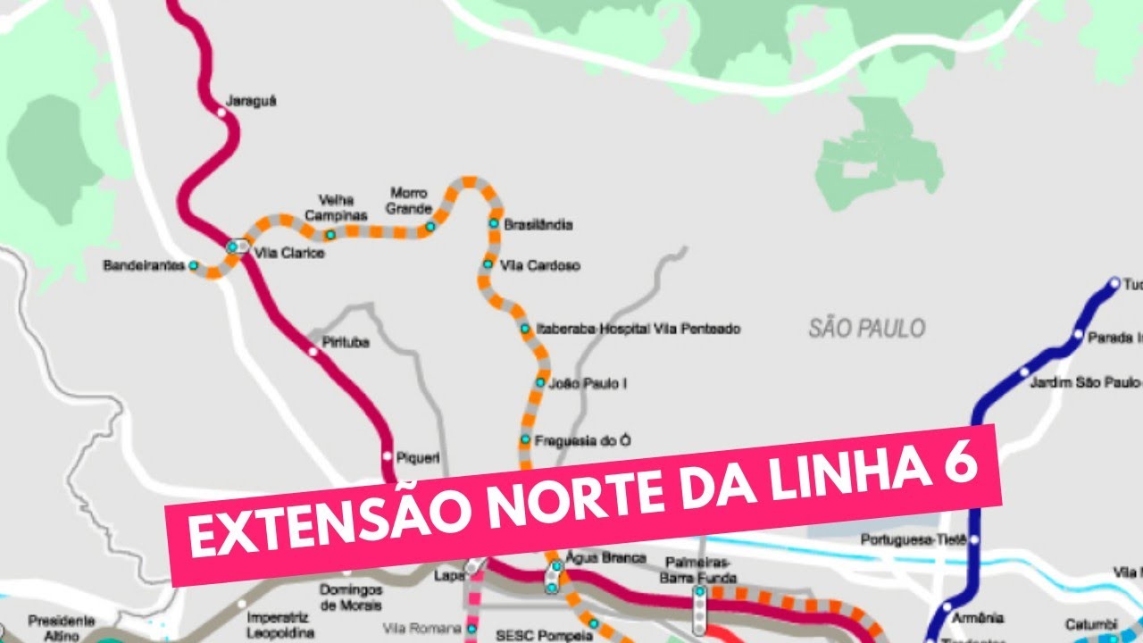 Estudos para a extensão norte da Linha 6-Laranja - YouTube
