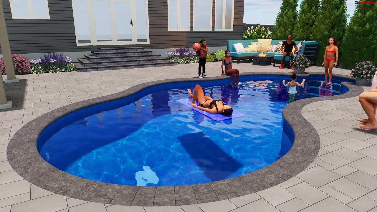 16 x 28 Lagoon Inground Pool Design by Rideau Pools Ottawa - YouTube