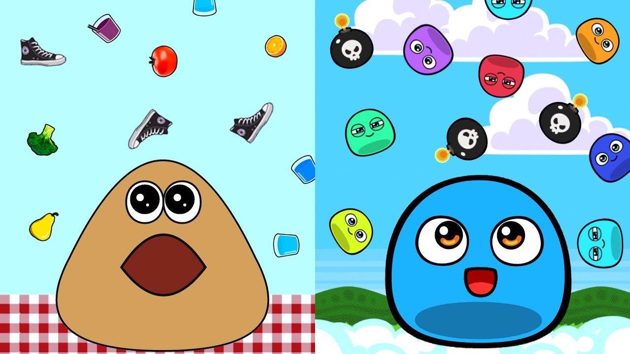 POU vs BOO - FOOD DROP | Pou Vlogs - YouTube