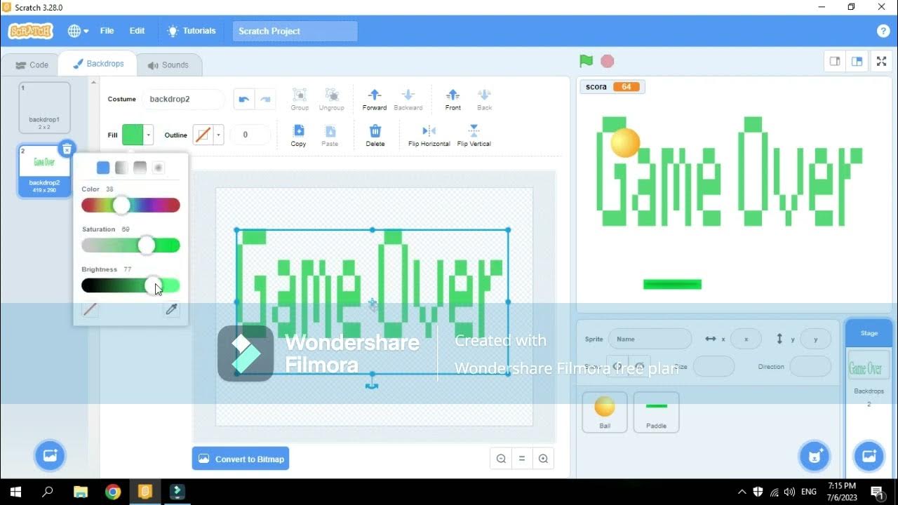 ball & Paddle game by scratch لعبة الكرة - YouTube