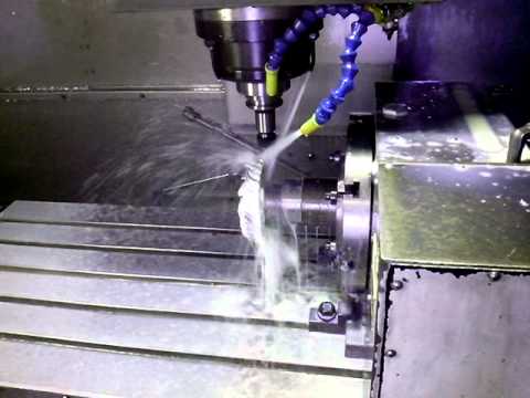 4 Axis CNC Machining of a Jet Engine Diffuser - YouTube