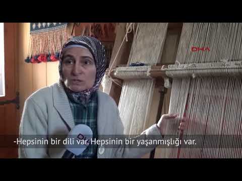 100 yıllık kilim dokuma tezgahında mesleğini yaşatıyor