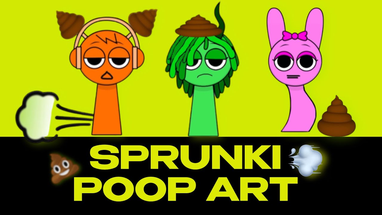 SPRUNKI POOP ART - YouTube