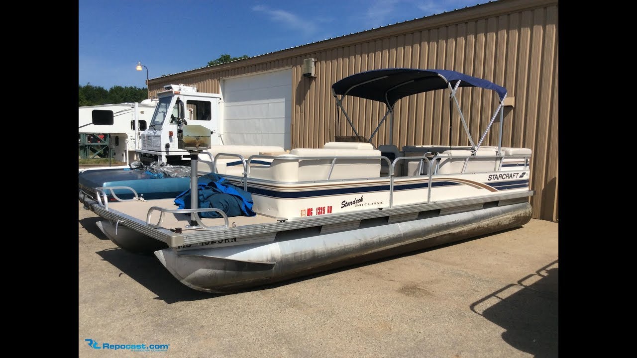 1997 Starcraft Stardeck 241 Pontoon | For Sale | Online Auction - YouTube