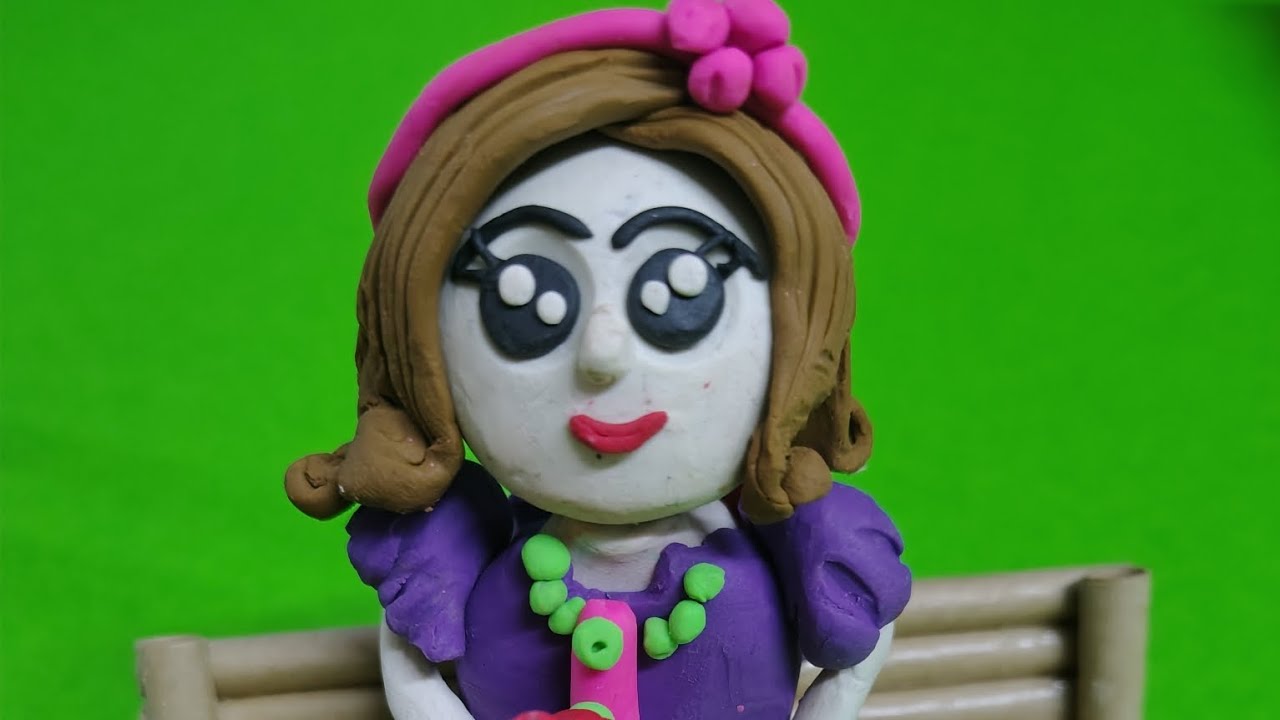 Clay Woman Figurine 🎨 | Girl Sitting Pose Step-by-Step Tutorial | Easy ...