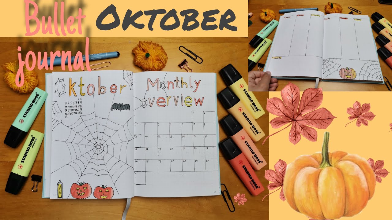 Bullet Journal Oktober / draw with me in my Bullet Journal for Oktober ...