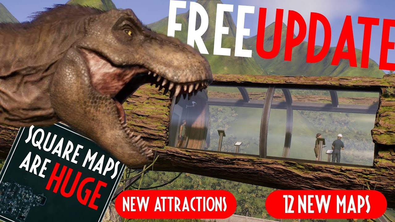 FREE UPDATE 6 SHOWCASE: Square Maps, New Attractions & MORE | Jurassic ...