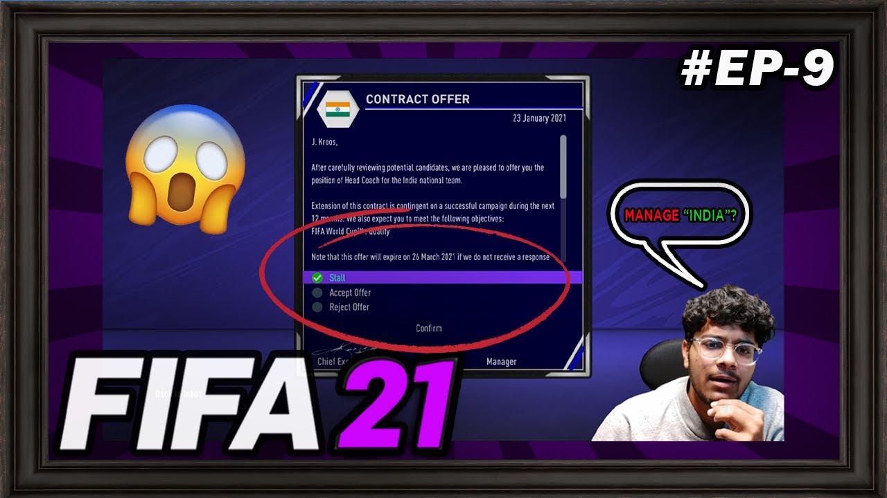 ACCEPTING A NATIONAL CONTRACT OFFER FROM INDIA FIFA 21 Tottenham ...