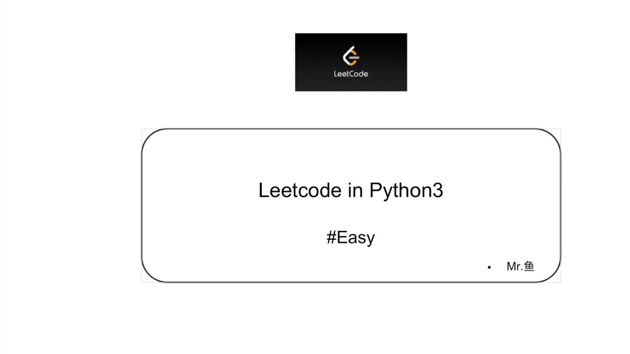Leetcode In Python3【easy】(1 Two Sum) Youtube