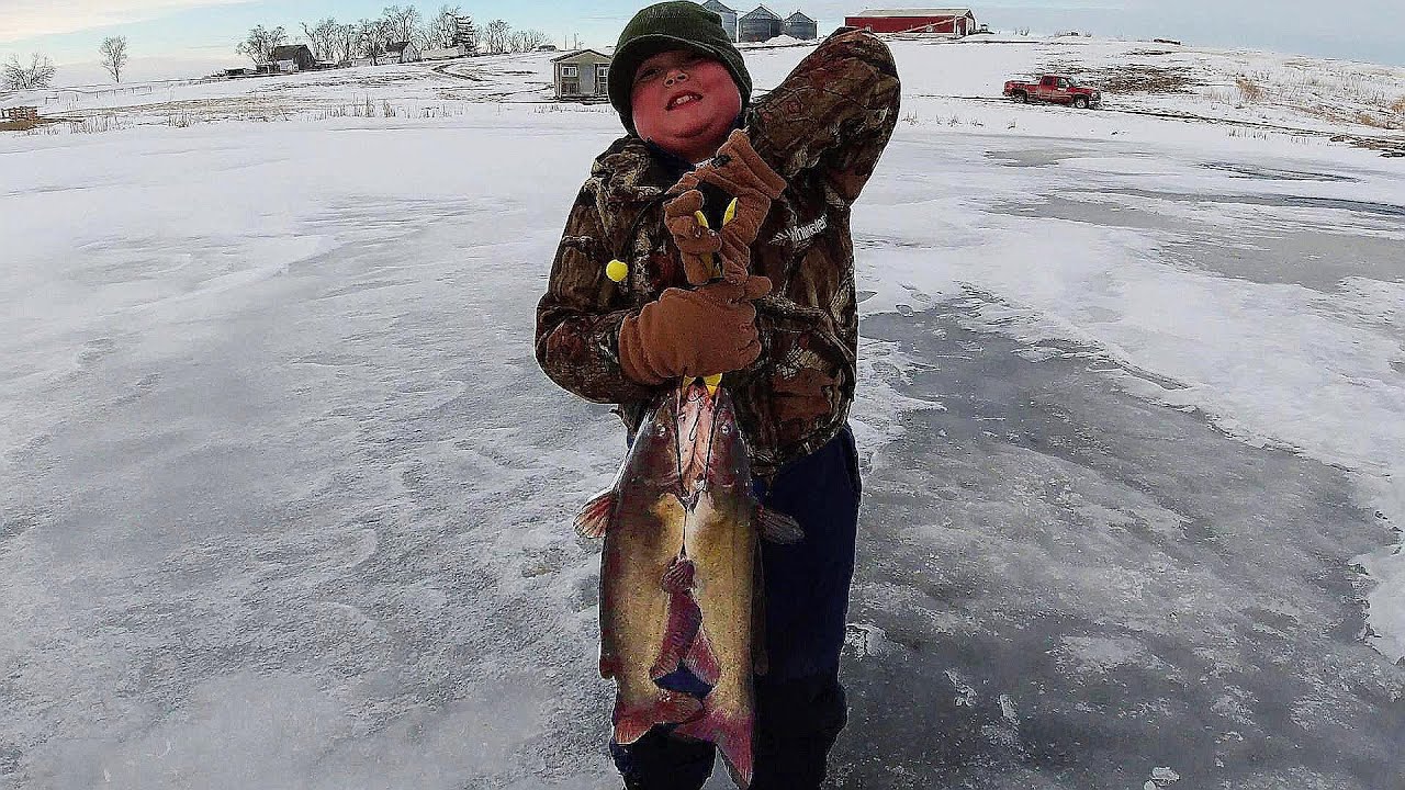 Catching Catfish Through the Ice! | Ice Fishing! - YouTube