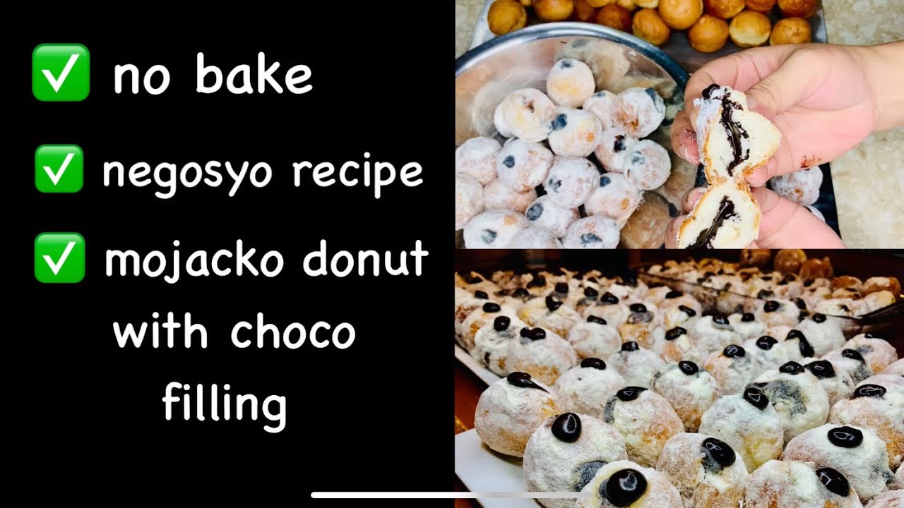how to make mojacko donuts with chocolate filling@titaskitchenette (no ...