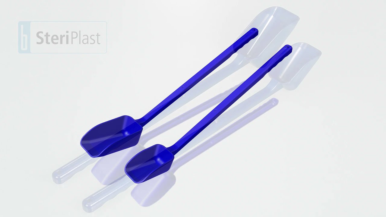 Sampling scoop, long handle, detectable - YouTube