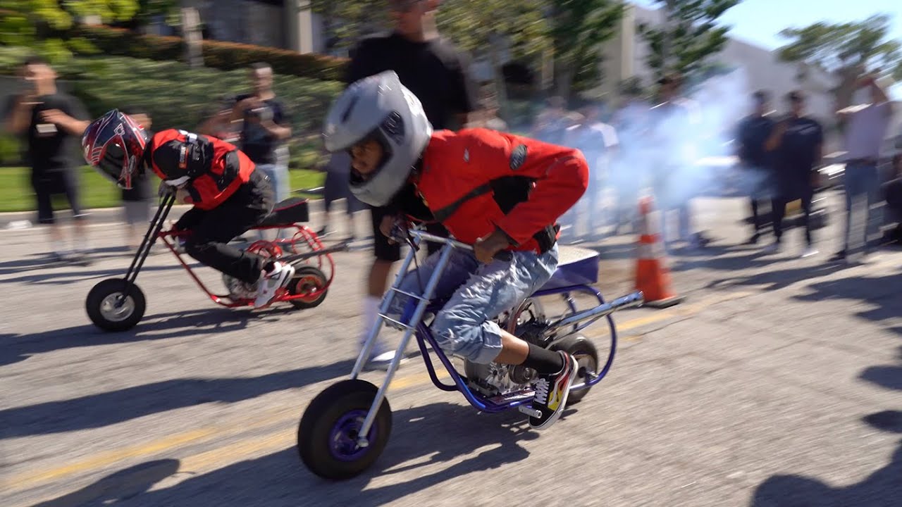 COMPTON STANDARD BORE MINI BIKE DRAG TOURNAMENT PT 1 - YouTube