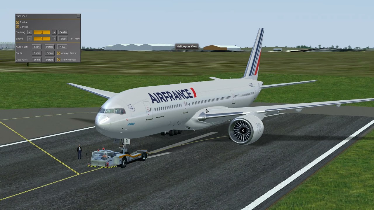 FLIGHTGEAR Pushback du 777-200 - YouTube
