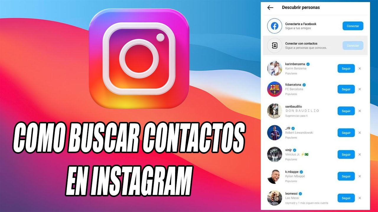 Cómo buscar contactos en Instagram paso a paso - YouTube