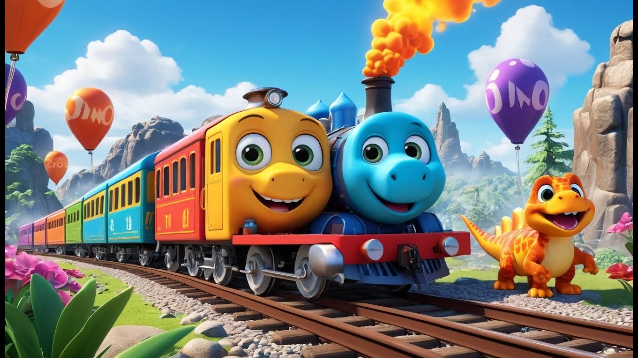 Choo Choo Train – Through Volcano Valley | Exciting Kids Train Song ...