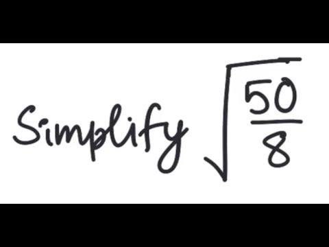 Radicals: Simplify √(50/8) - YouTube