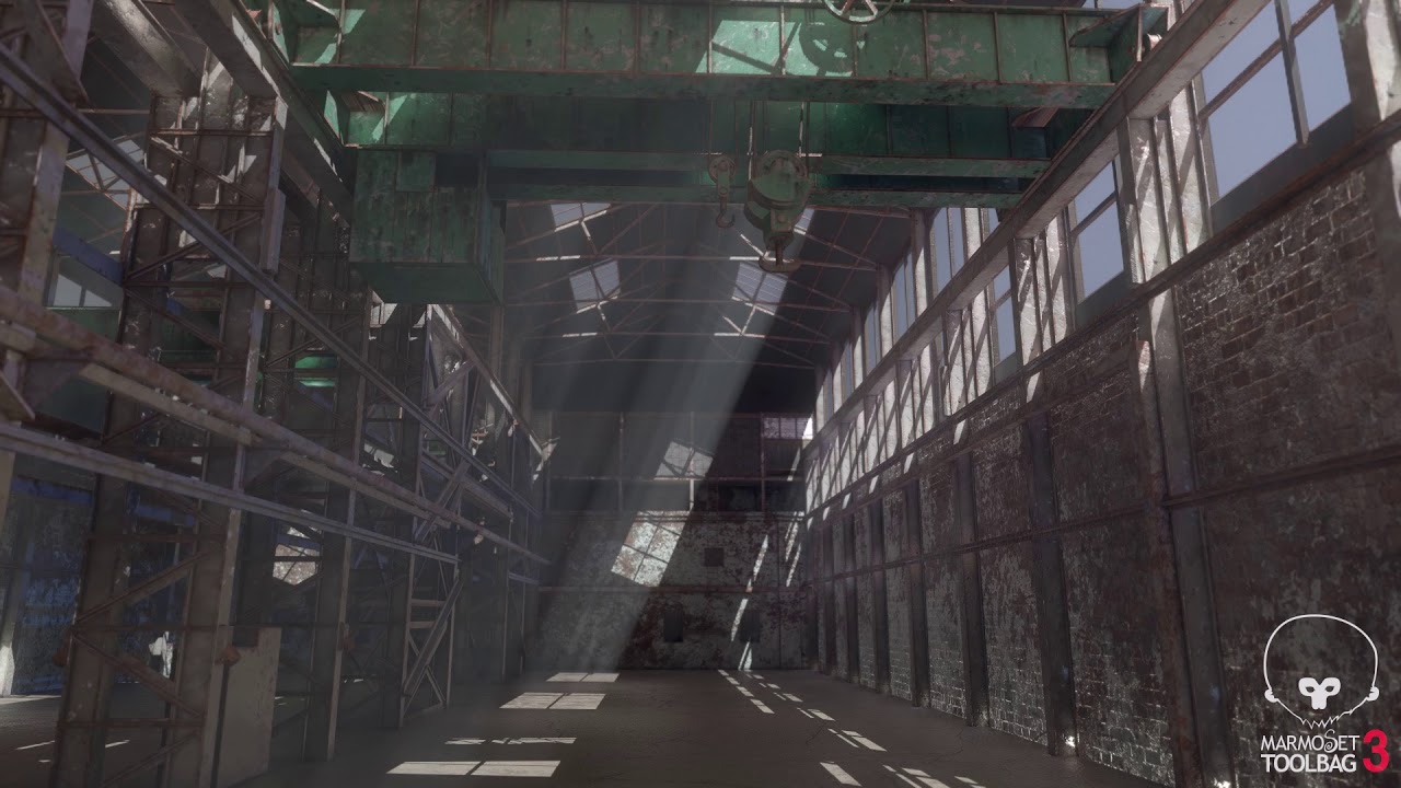 Abandoned Warehouse 3D model Flyby - YouTube